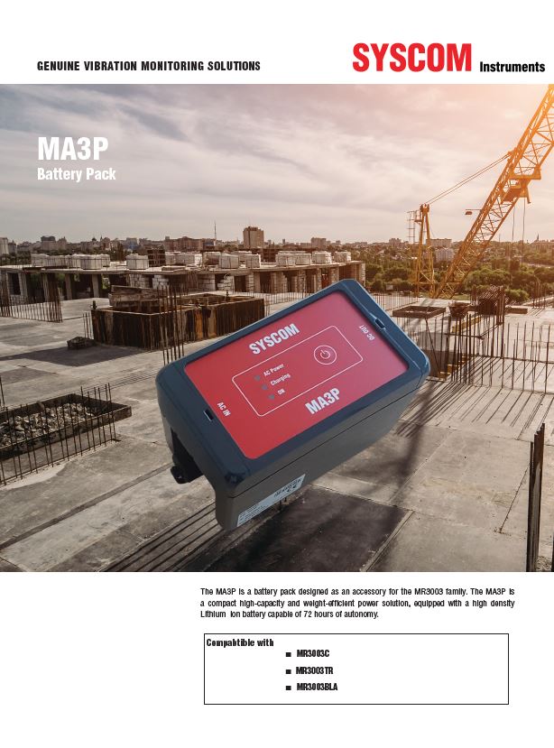 Datasheet MA3P Battery Pack - SYSCOM