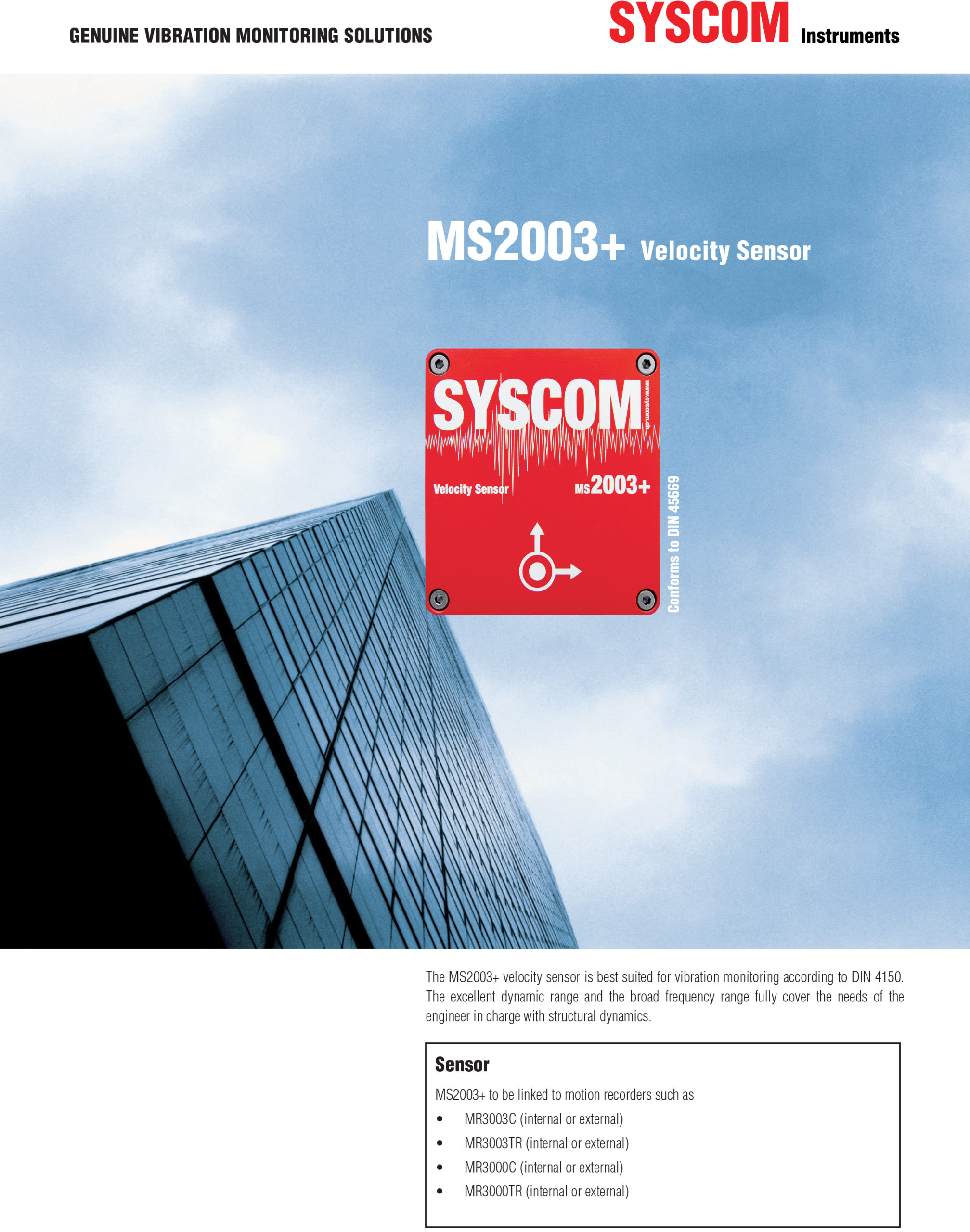 Datasheet MS2003+ - SYSCOM Datasheet MS2003+ - SYSCOM